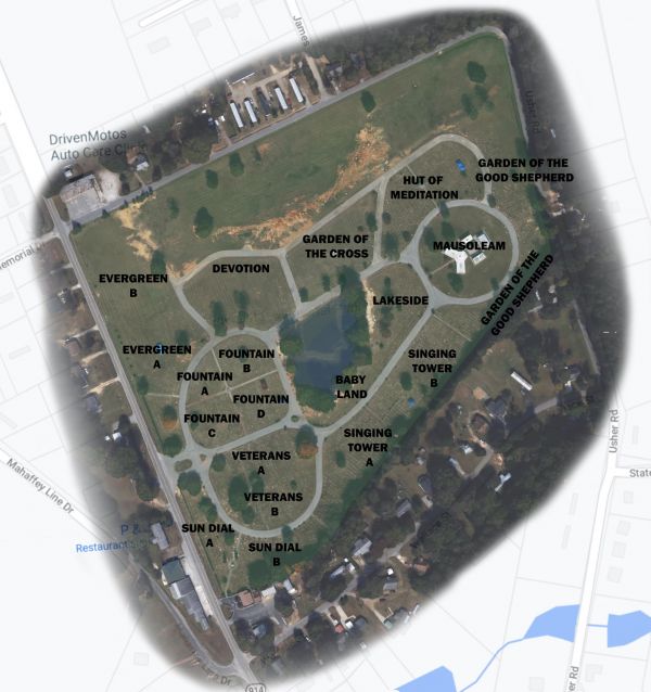 Cemetery Map - Lancaster Memorial Park